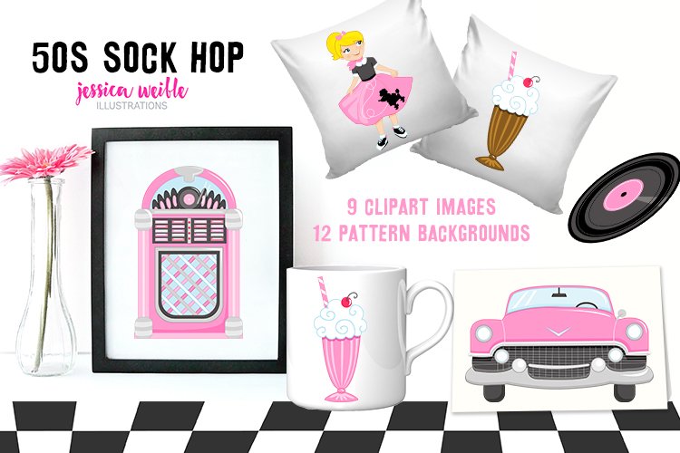 50s Sock Hop Clip Art