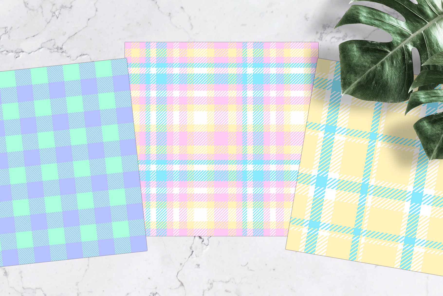 Pastel Plaid Digital Paper Pack