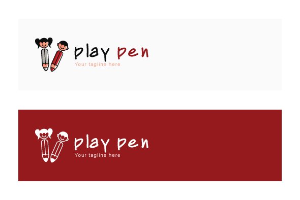 Play Pen - Cute Kids Abstract Stock Logo Template (26365) | Logos ...