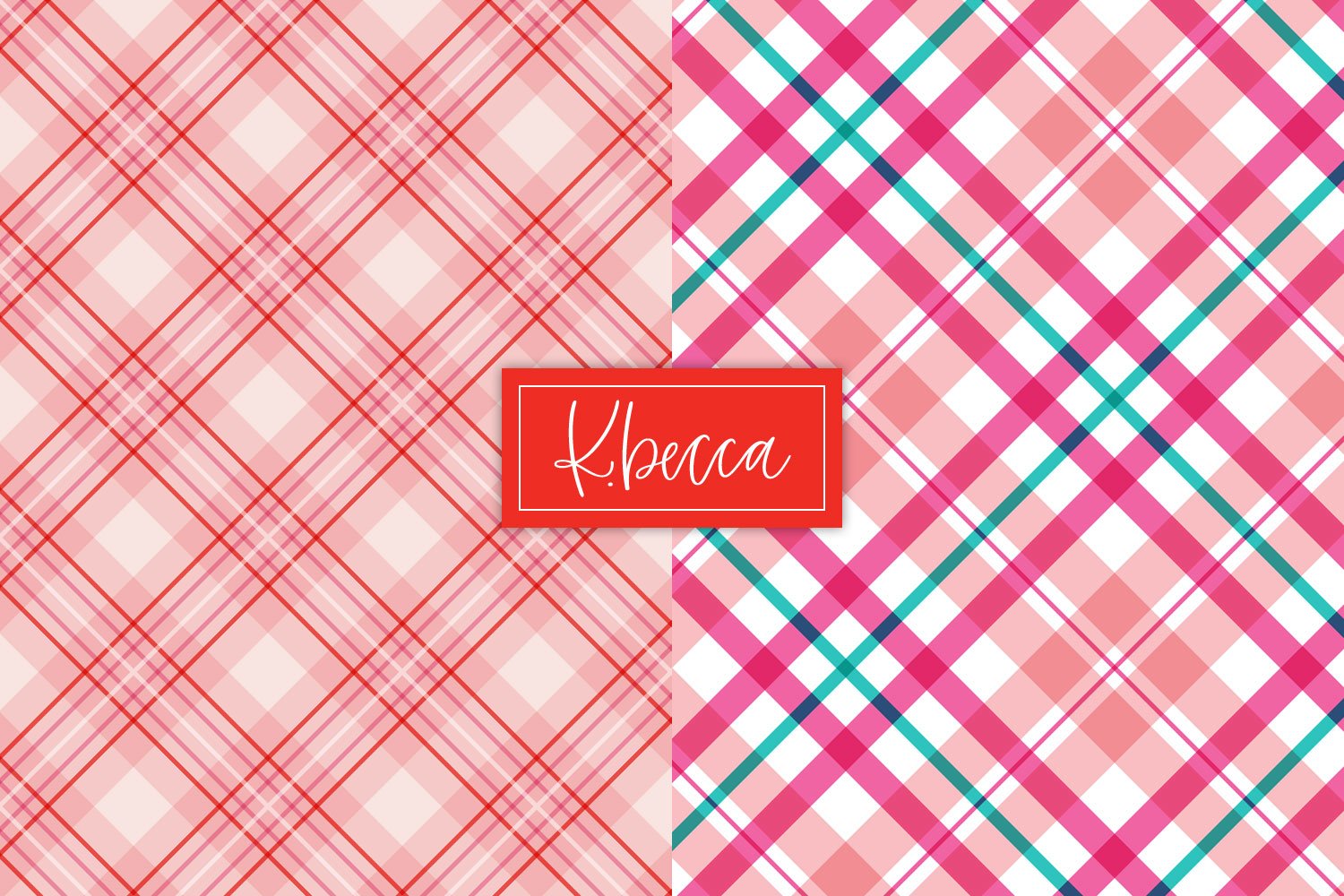 Red & Pink Valentine Plaid Background Patterns Seamless (418005 ...