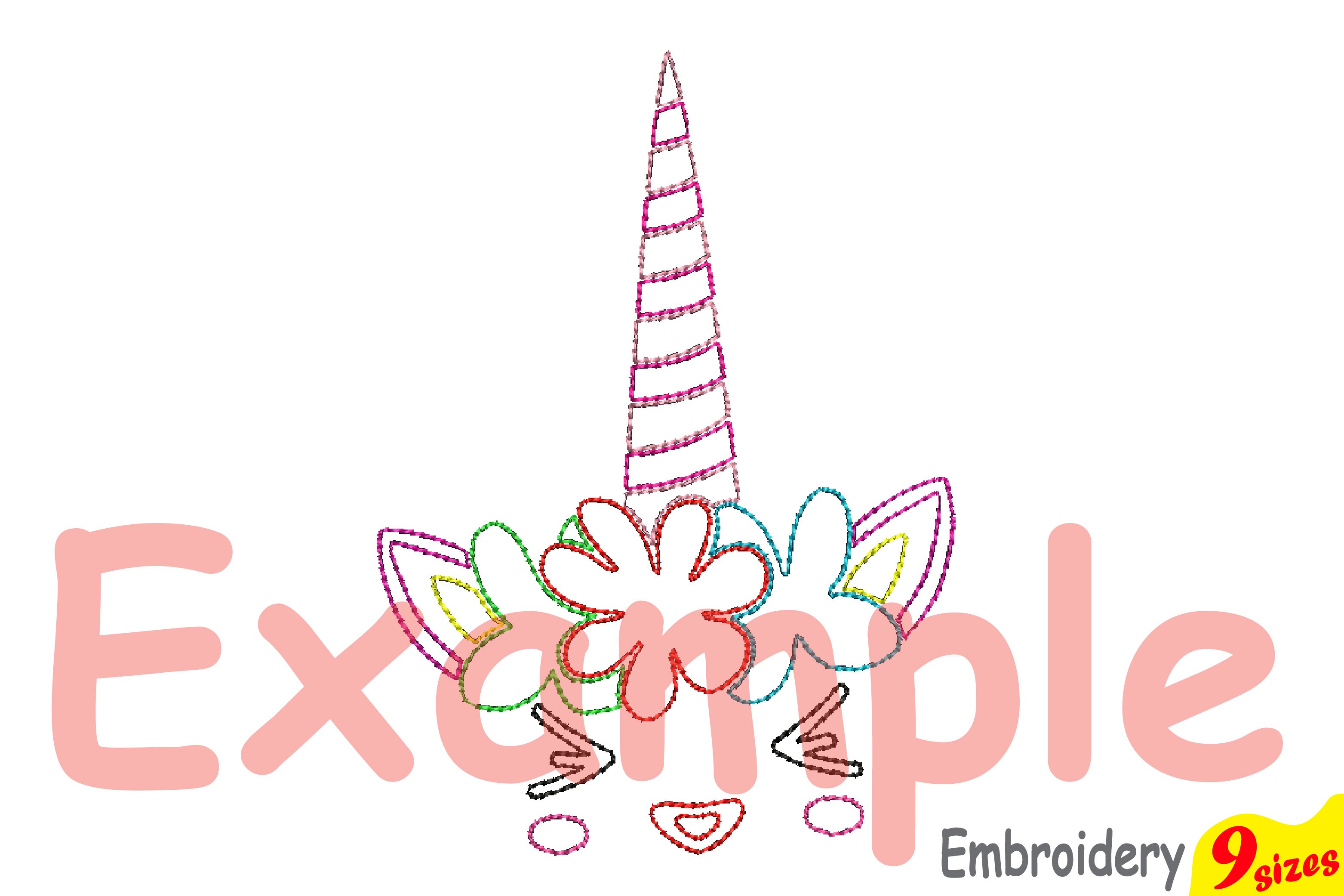 Outline Unicorn Embroidery Design Machine Instant Download Commercial ...