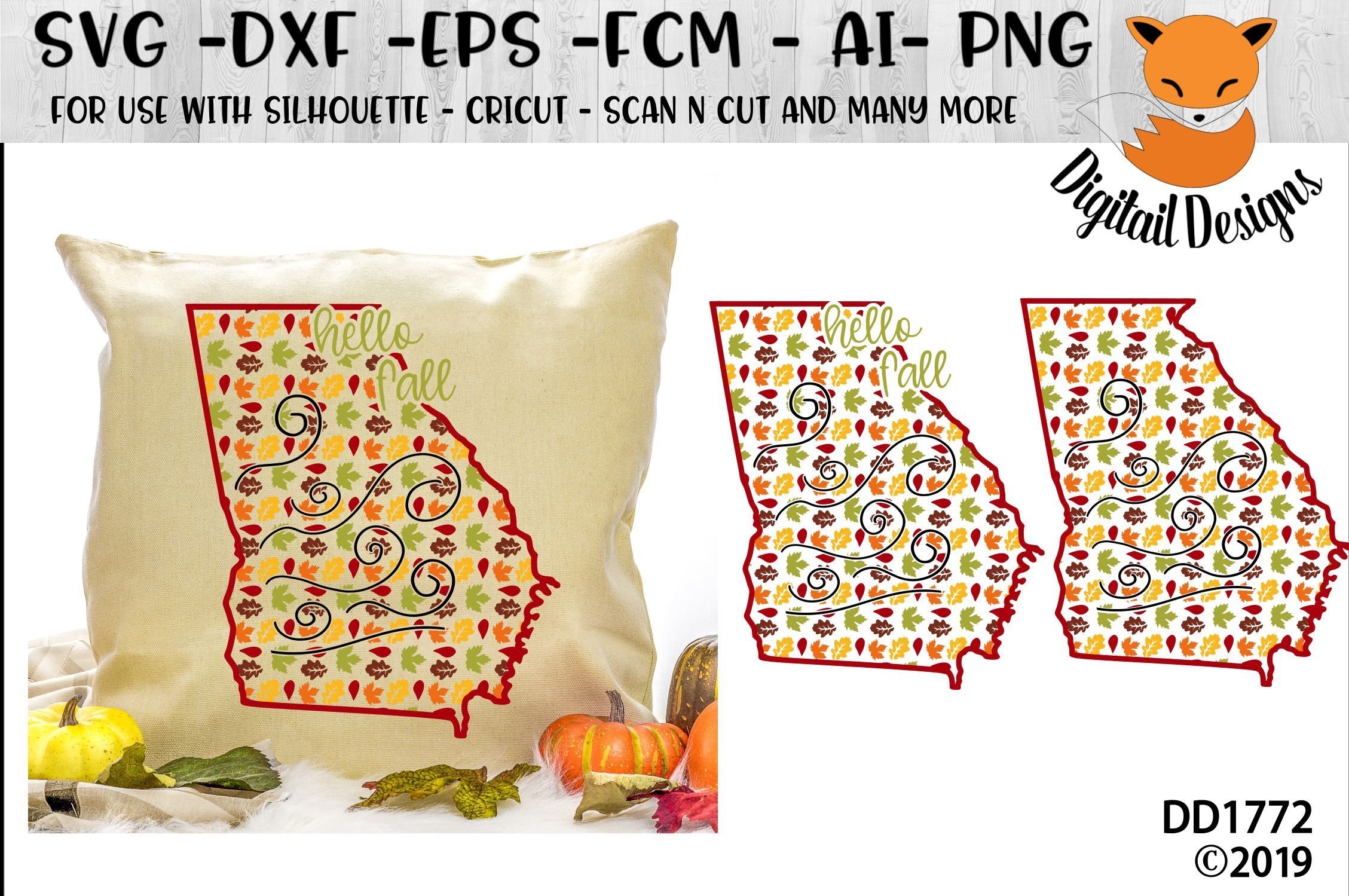 Georgia Autumn Fall Leaves Pattern SVG (374816) | SVGs | Design Bundles