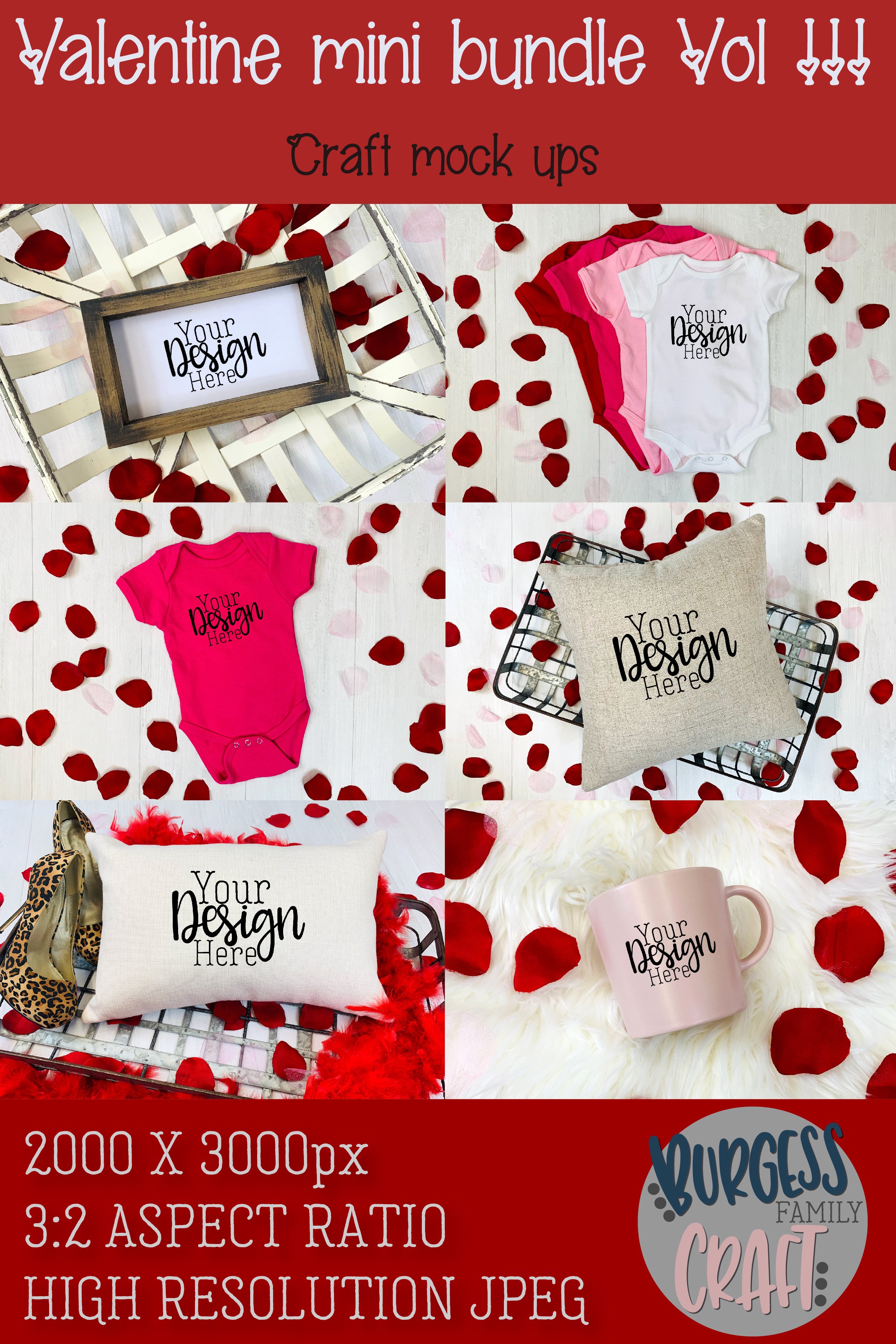 Valentine Mini Bundle Vol III | Craft mock ups (407135) | Occasions ...