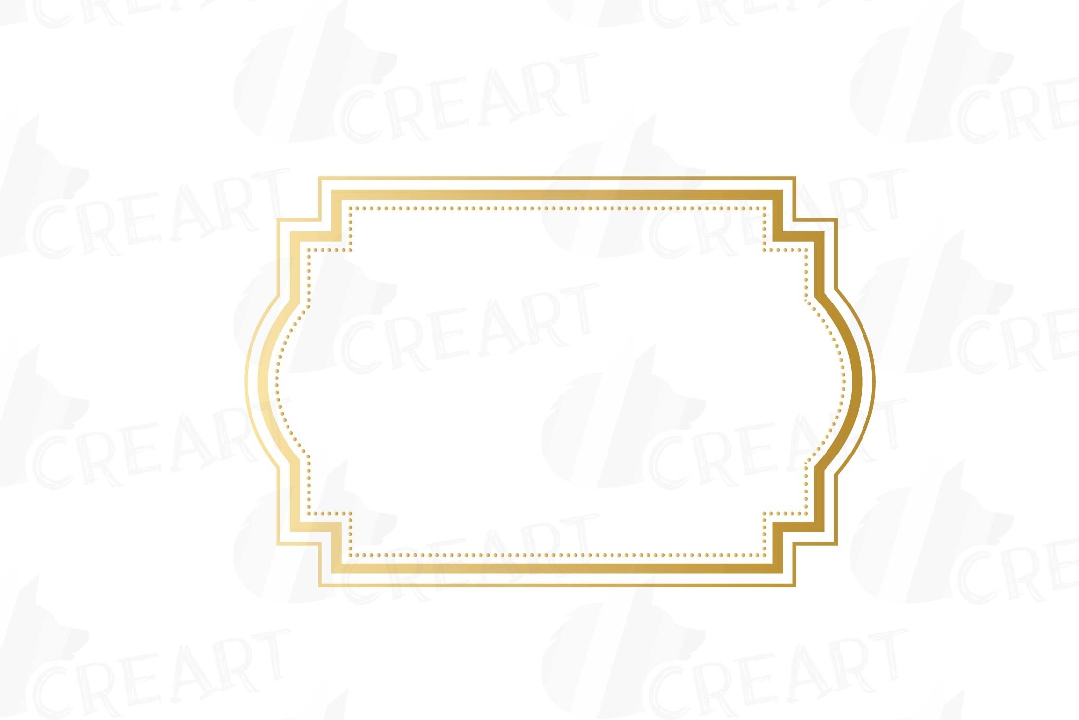 Digital classic golden frames, printable borders, labels (157631 ...