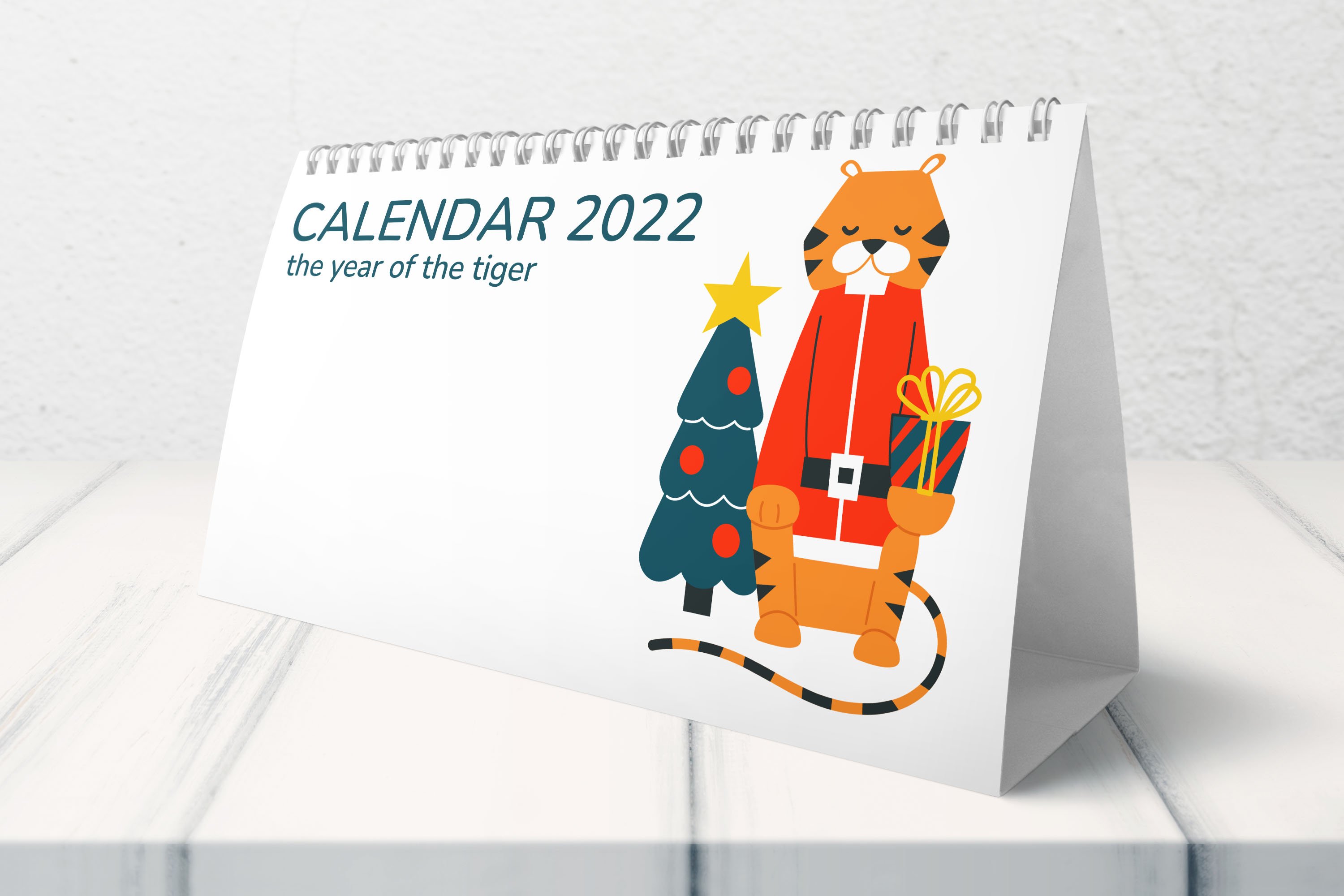 Planner calendar 2022. Cover and 12 monthly pages. Tigers (1624743 ...