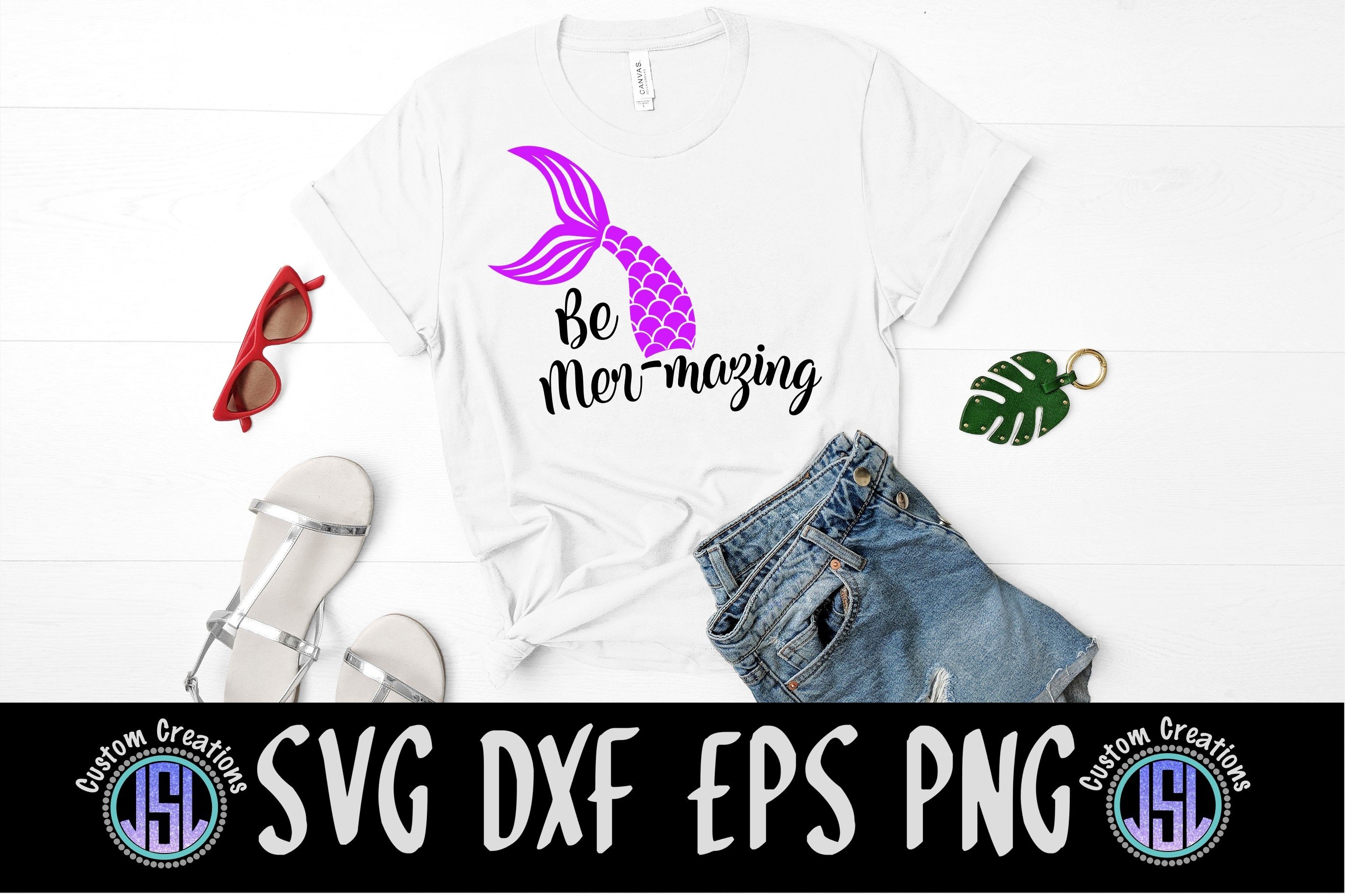 Be Mer-mazing | Mermaid Summer SVG | SVG DXF EPS PNG (281502) | Cut ...