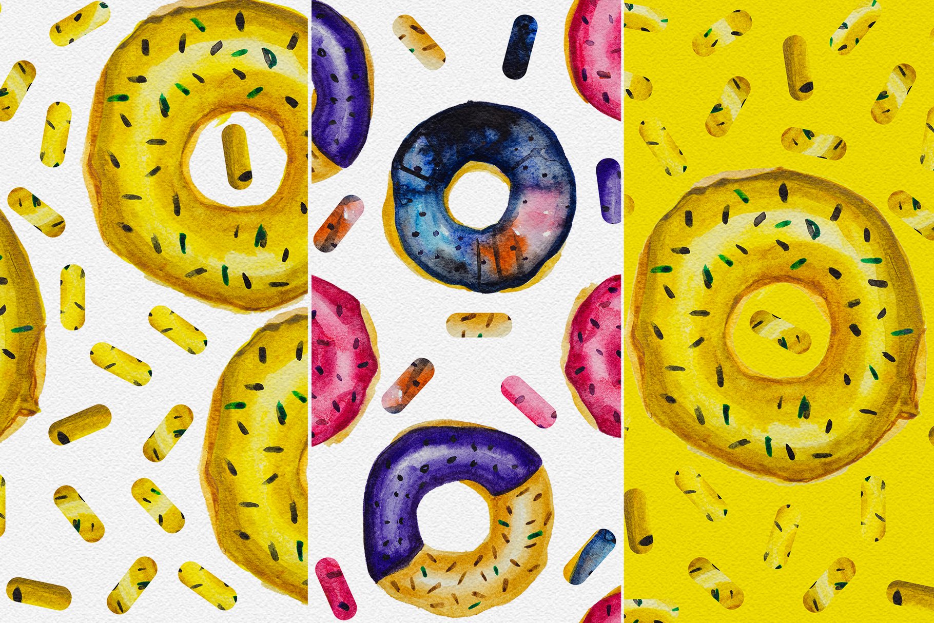 Donut Pattern (61420) | Patterns | Design Bundles