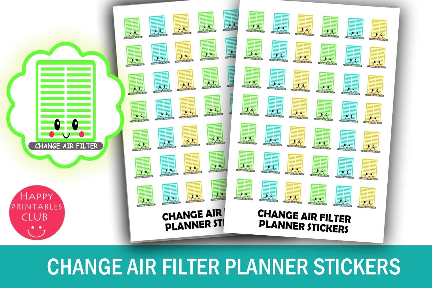 Air Filter Change Reminder Stickers-Air Filter Stickers (145773 ...