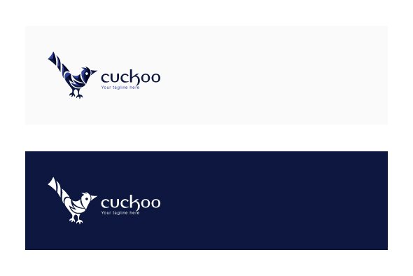 Cuckoo - Black Bird Stock Logo Template (26186) | Logos | Design Bundles