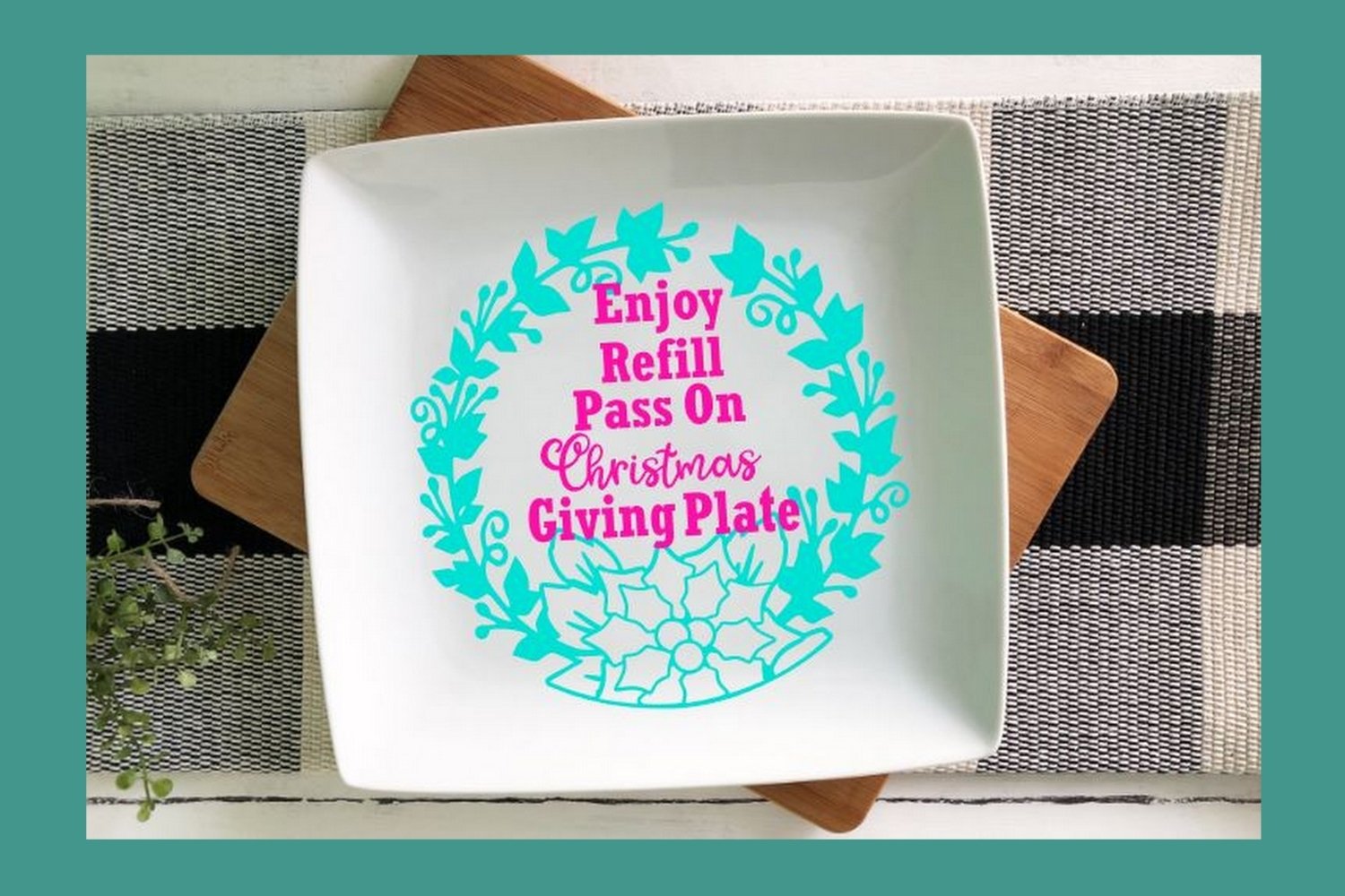 SVG Cut File Christmas Giving Plate Design #02 (409644) | SVGs | Design ...