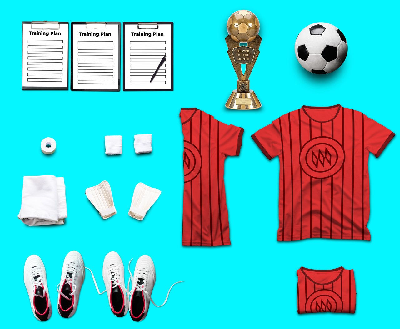 Soccer Scene /Mock-up Creator (55492) | Mockups | Design Bundles
