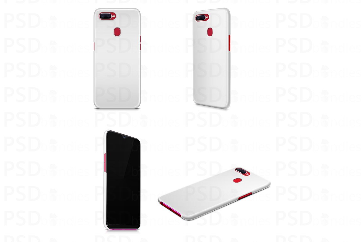 Oppo F9 Pro 3d Case Design Mock-up Four Angles (146566) | Products ...