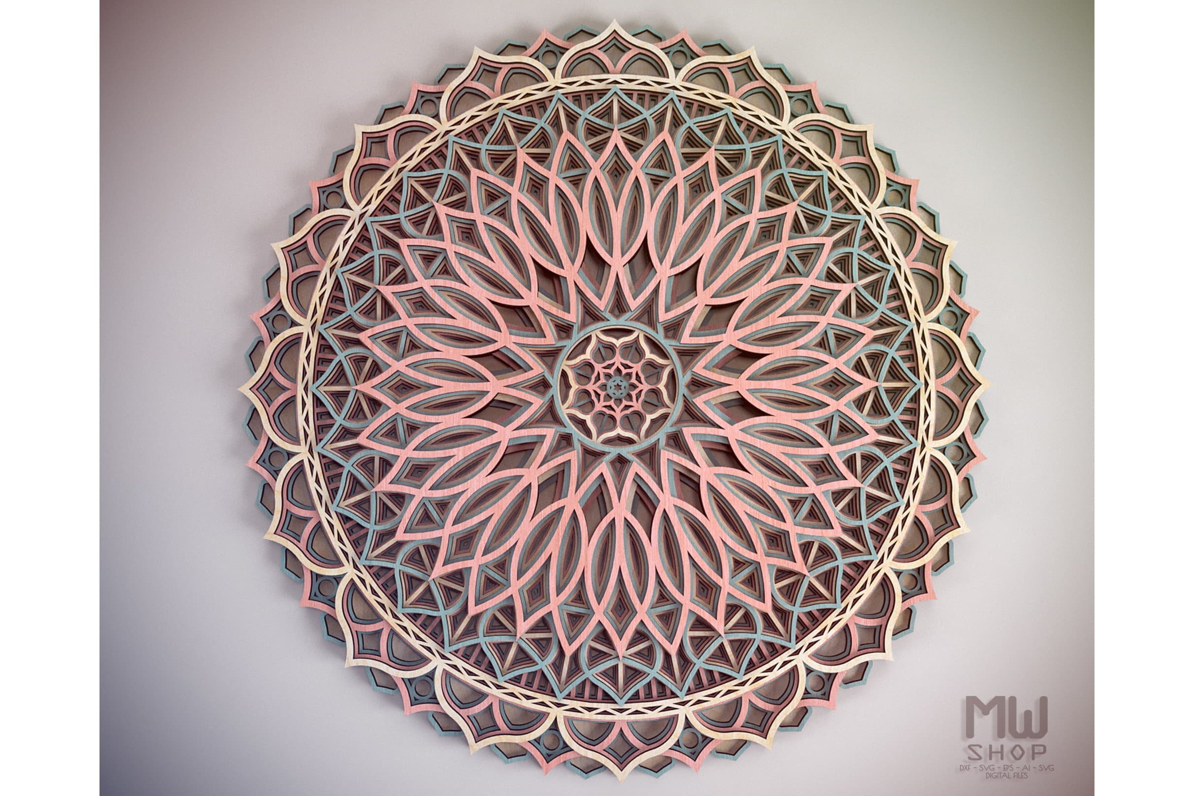 M16 - Wall Art Multilayer Mandala Pattern for Laser Cut (578822 ...
