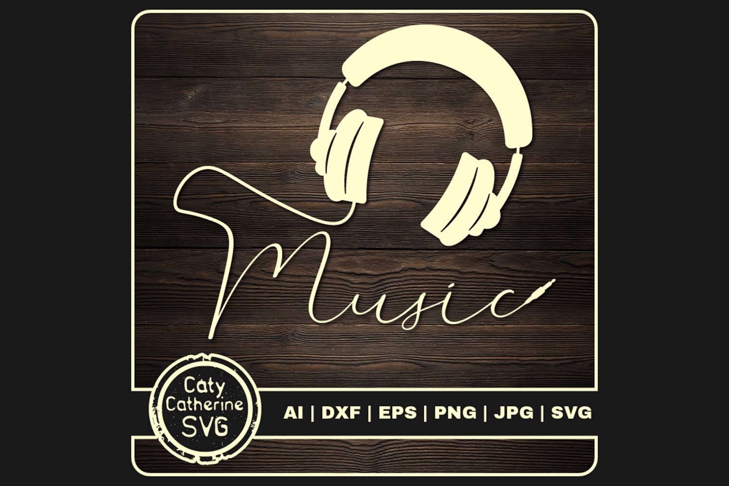 Headphones Earphones Music Sound Wave Vertical Lines SVG Cut File ...