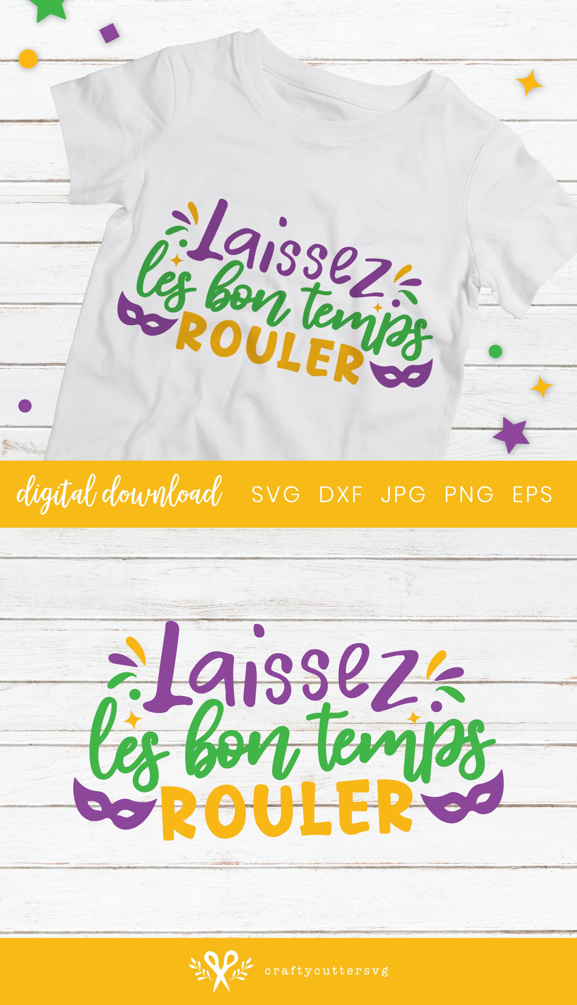Laissez les bon temps Rouler Shirt Mardi Gras Svg (417508) | Cut Files ...