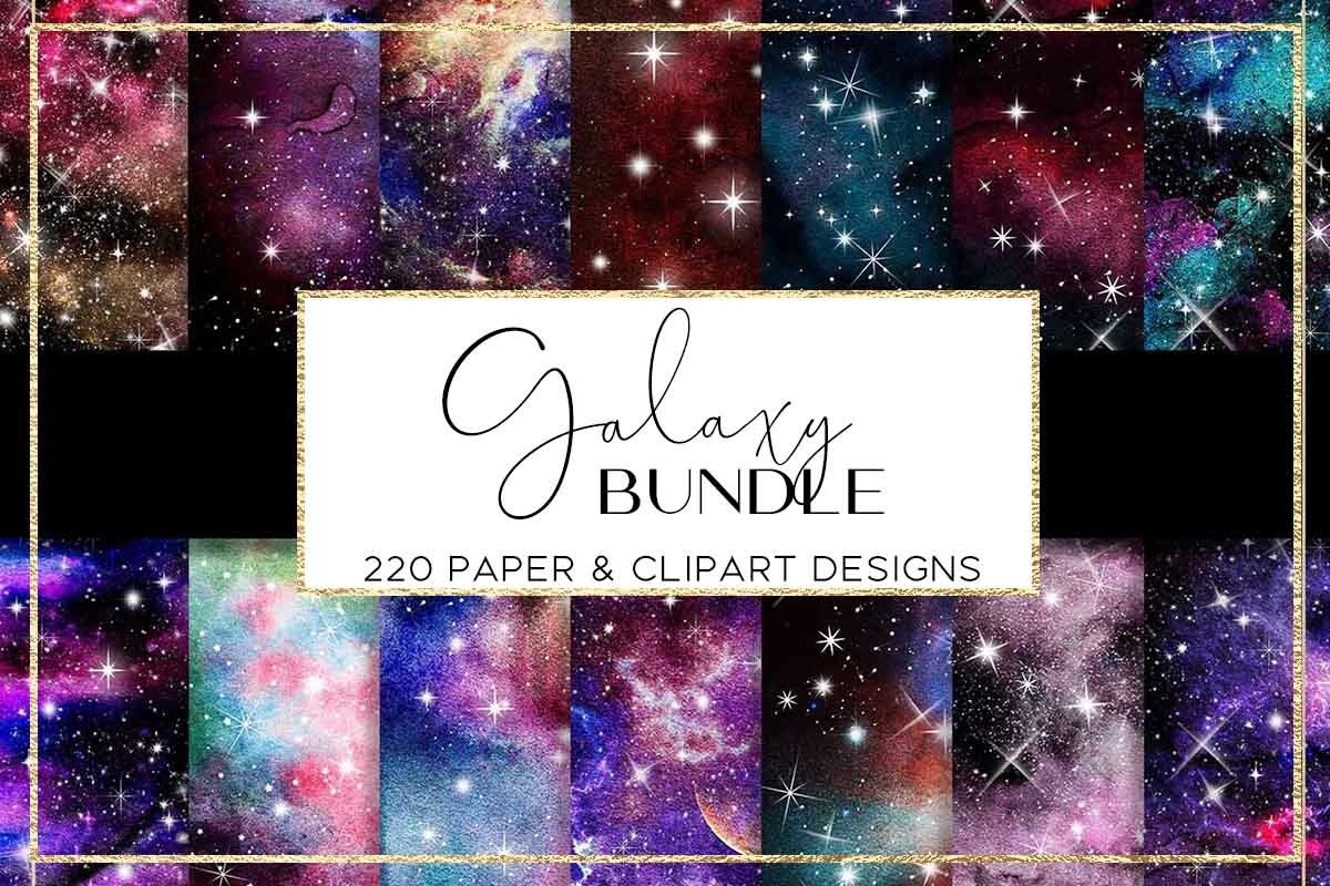 Galaxy paper BUNDLE digital paper pattern (1179386) | Patterns | Design ...