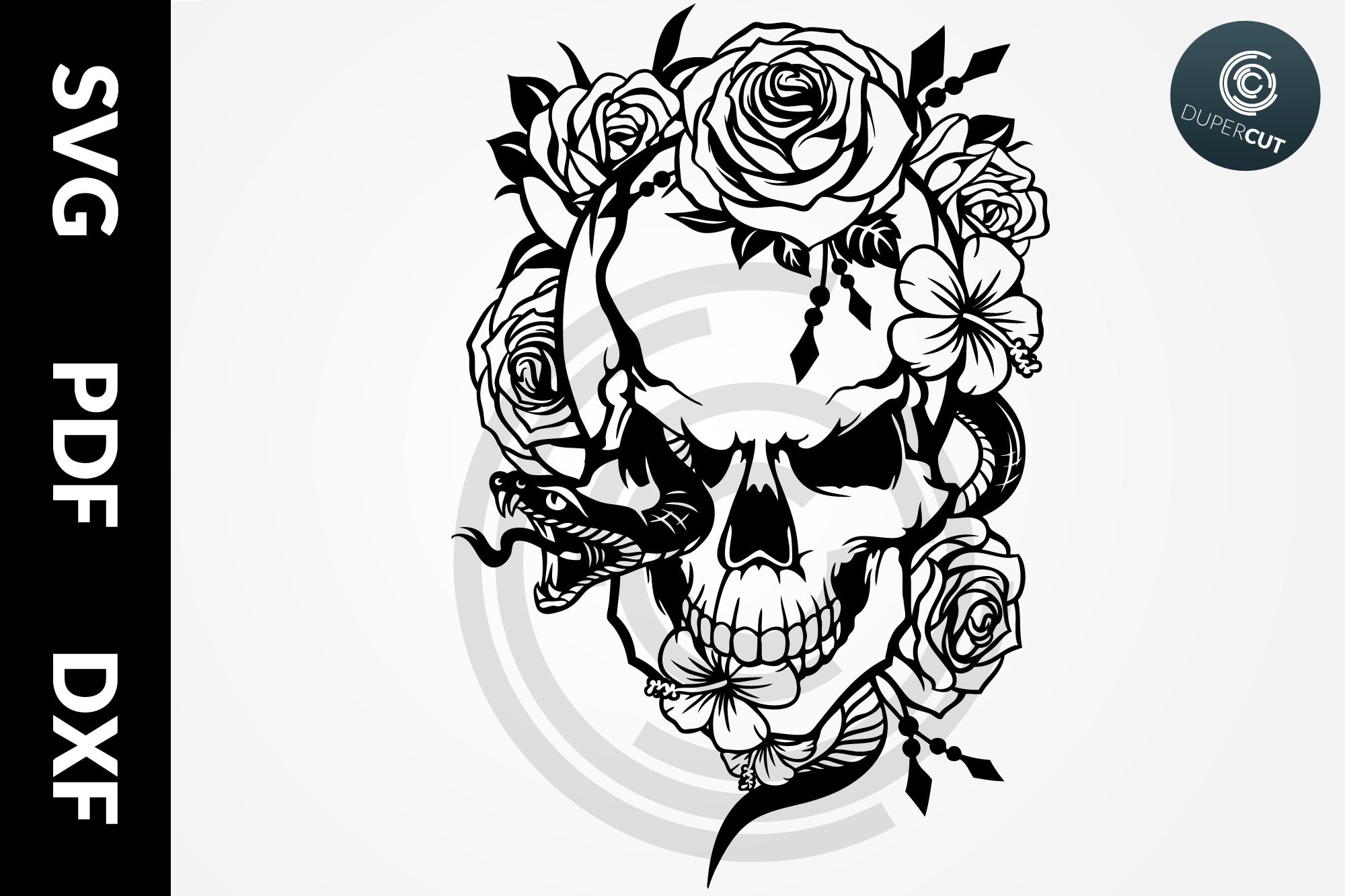 6 designs SVG / PDF / DXF Skull Bundle Papercutting Template (852386 ...