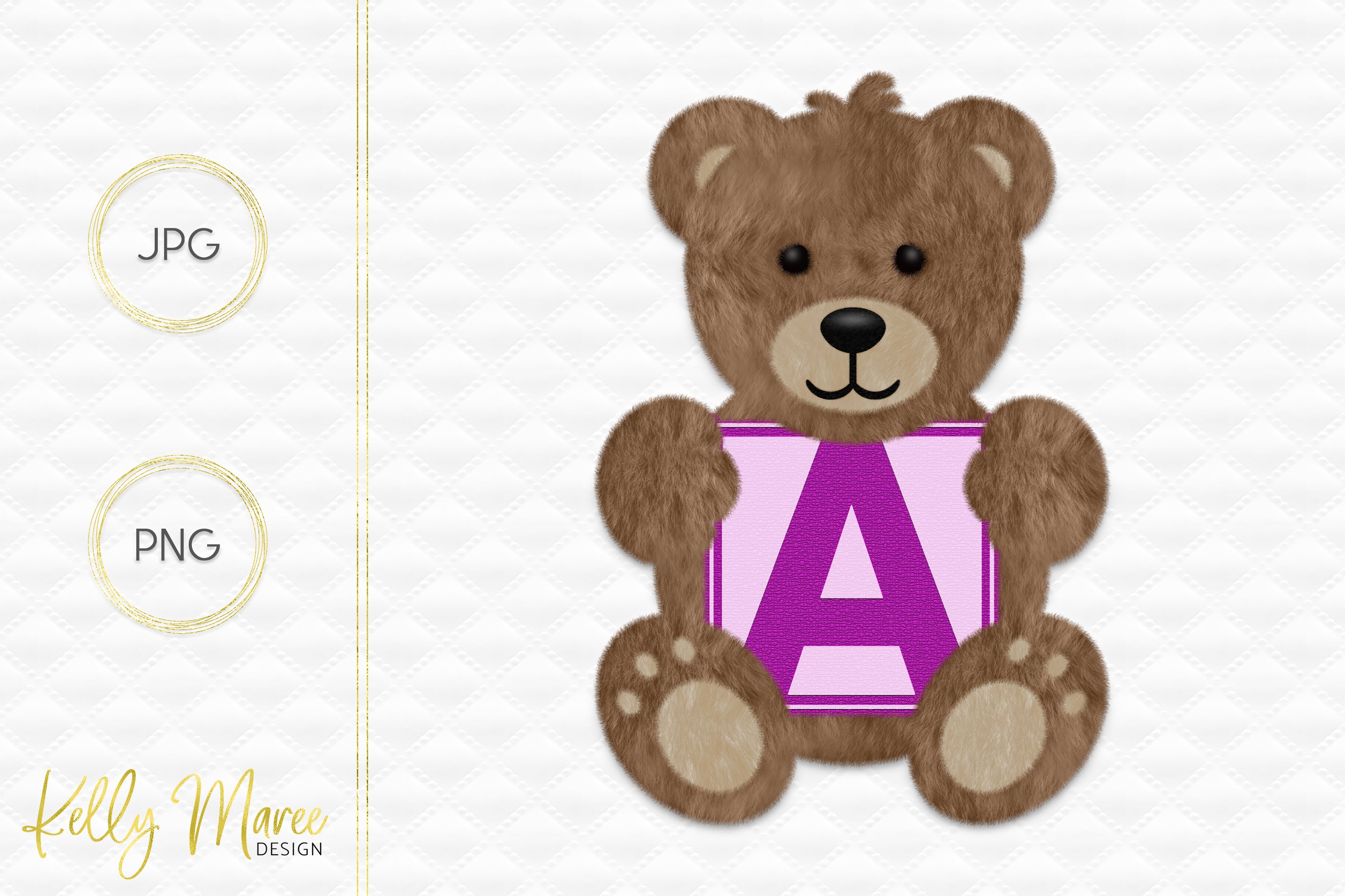 Letter A Teddy Bear Graphic (129739) | Illustrations | Design Bundles