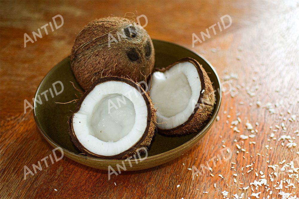 Coconuts on a ceramic plate (664459) | Food and Drink | Design Bundles