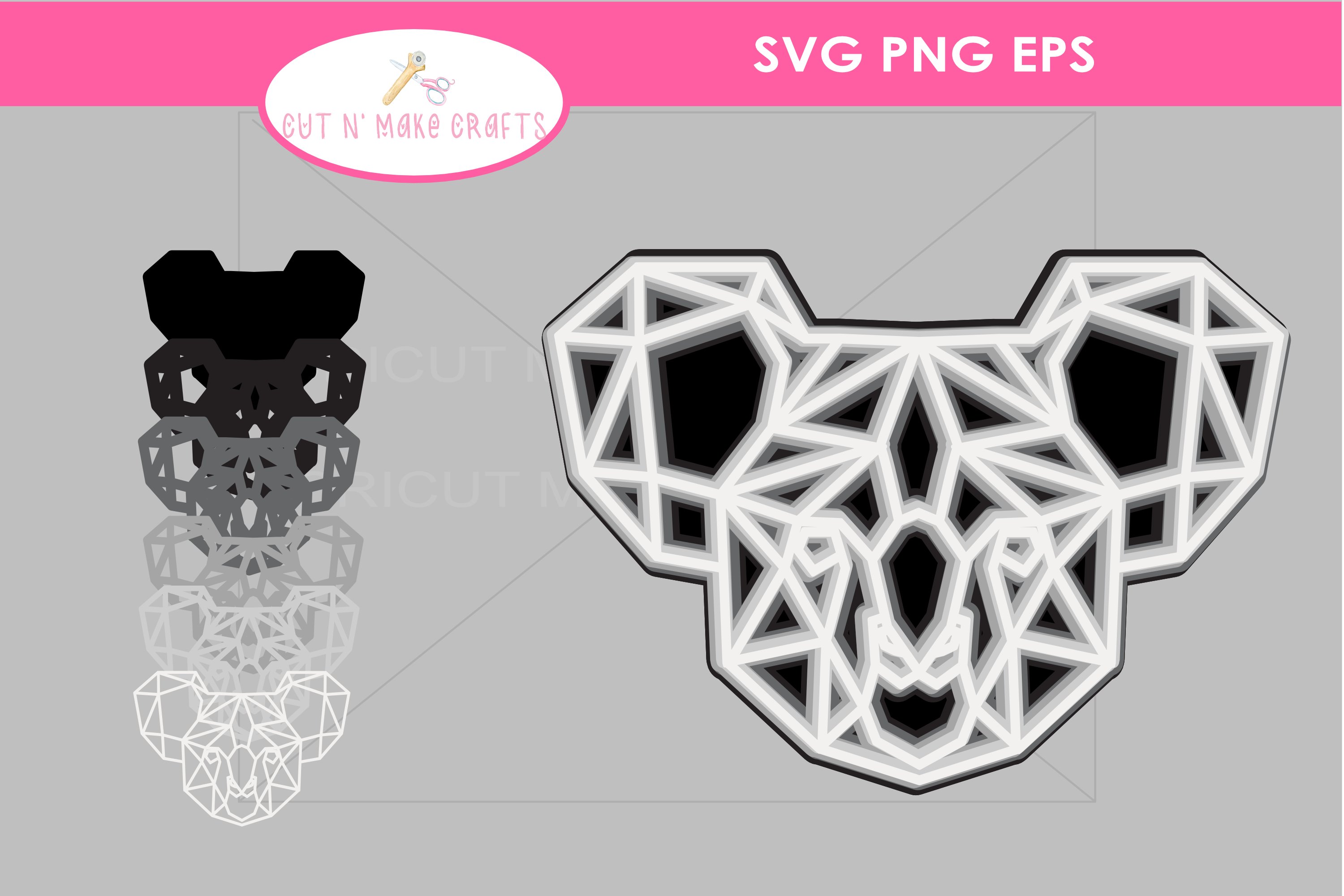 16 Animals 3D Multilayered Animals SVG Cut File Bundle (1060274 ...