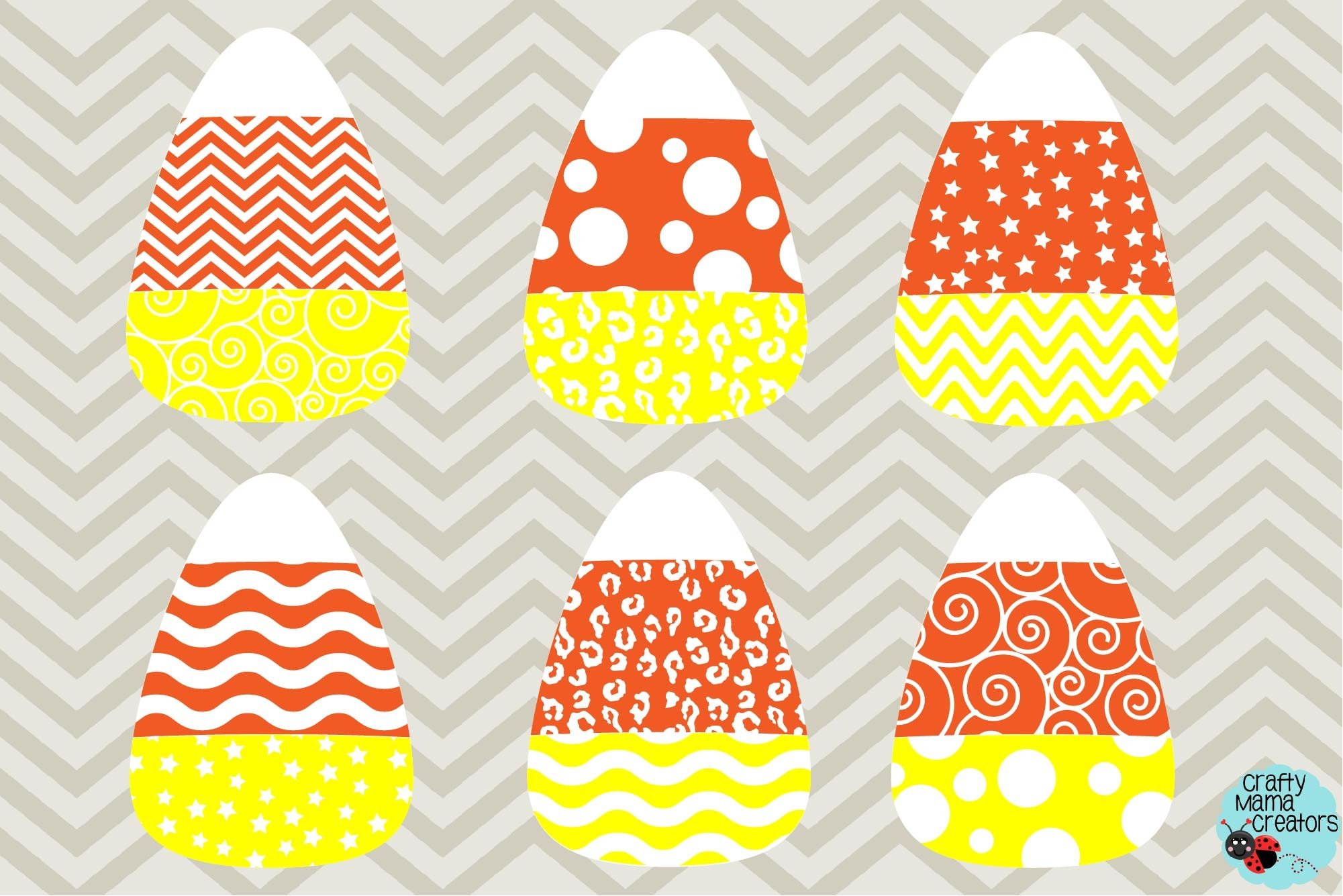 Candy Corn SVG, Halloween Svg, Chevron Candy Corn, Polka Dot (720546 ...