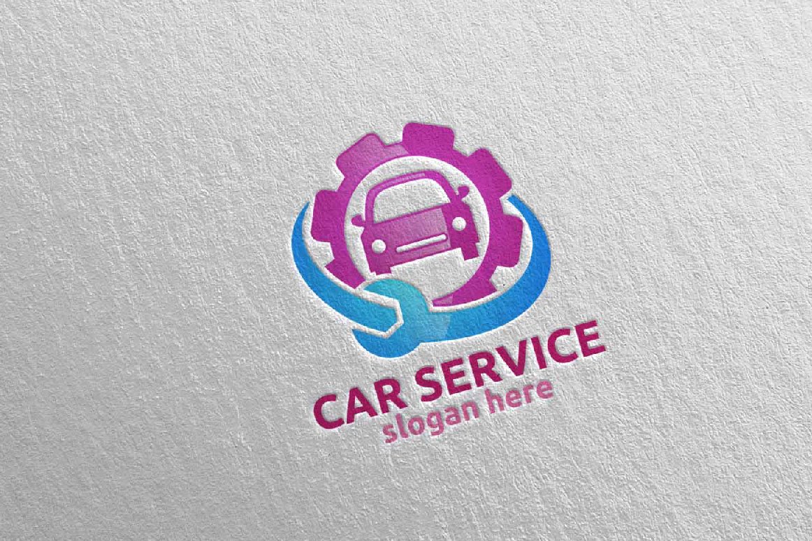 Car Service Logo with Car and repair Concept 13 (109493) | Logos ...