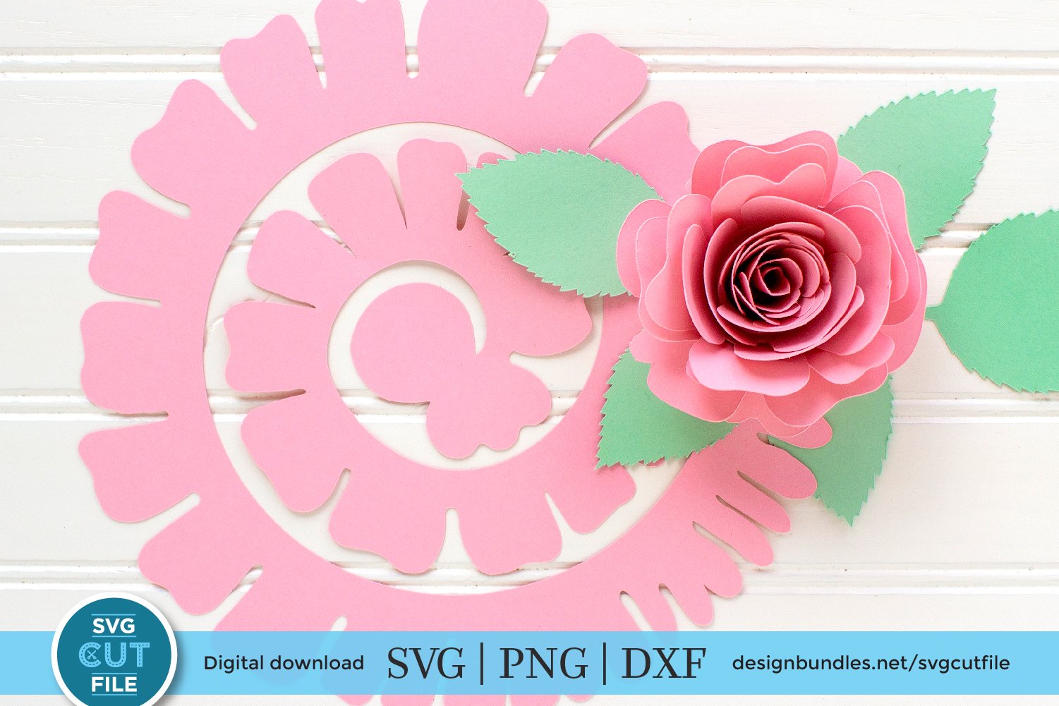 Rolled Flower SVG A Rolled Rose Paper Template Svg 542693 Cut Files Design Bundles