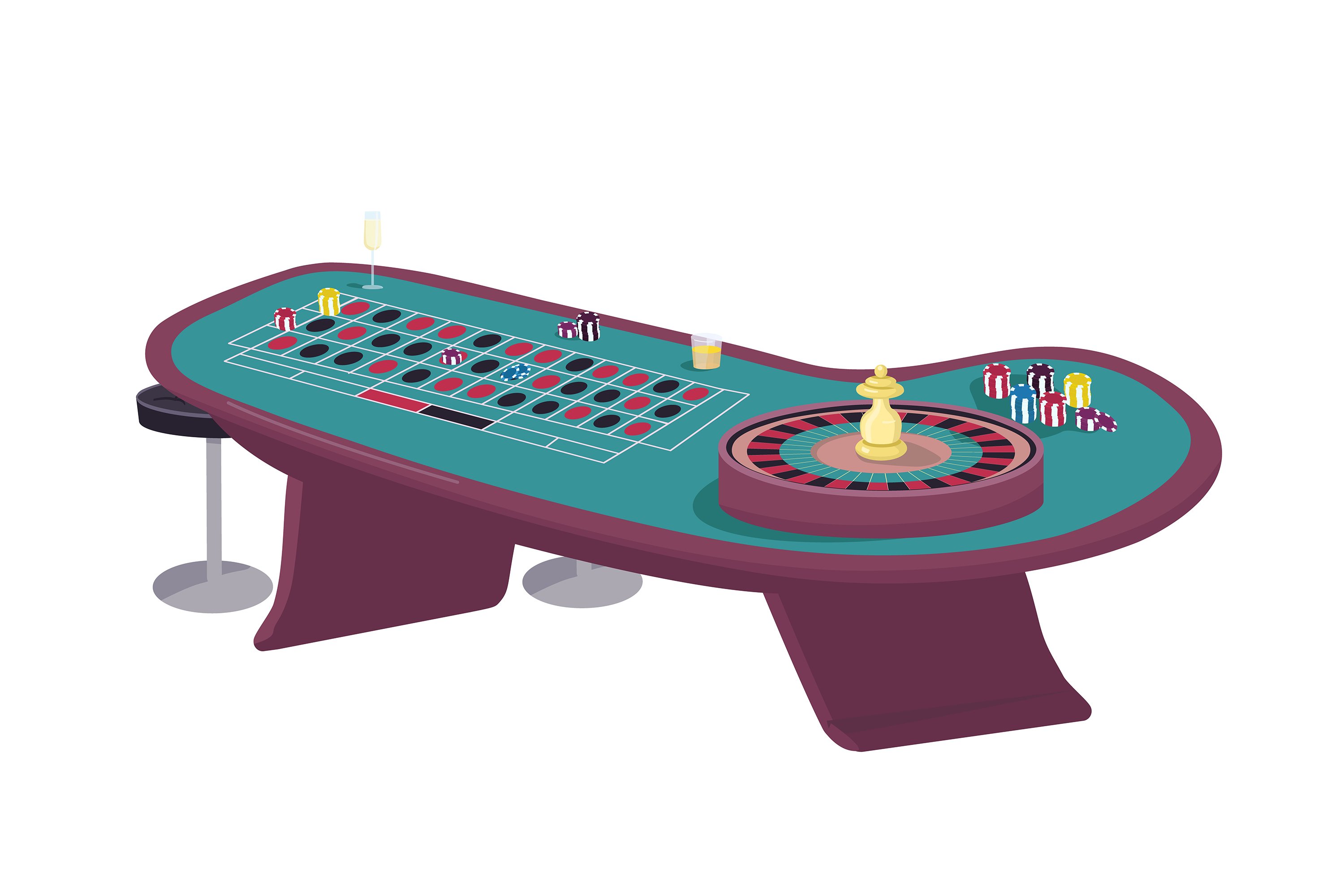 Casino cartoon vector illustration (848270) | Illustrations | Design ...