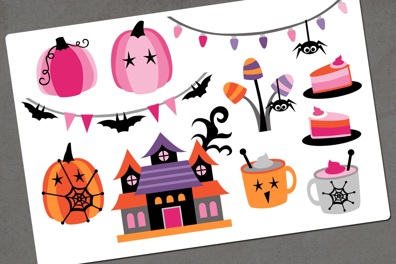 Halloween at home illustrations