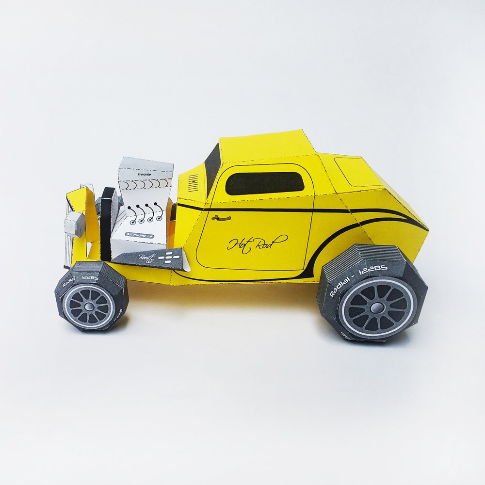 DIY Paper Car - 3d papercraft (22889) | Printables | Design Bundles