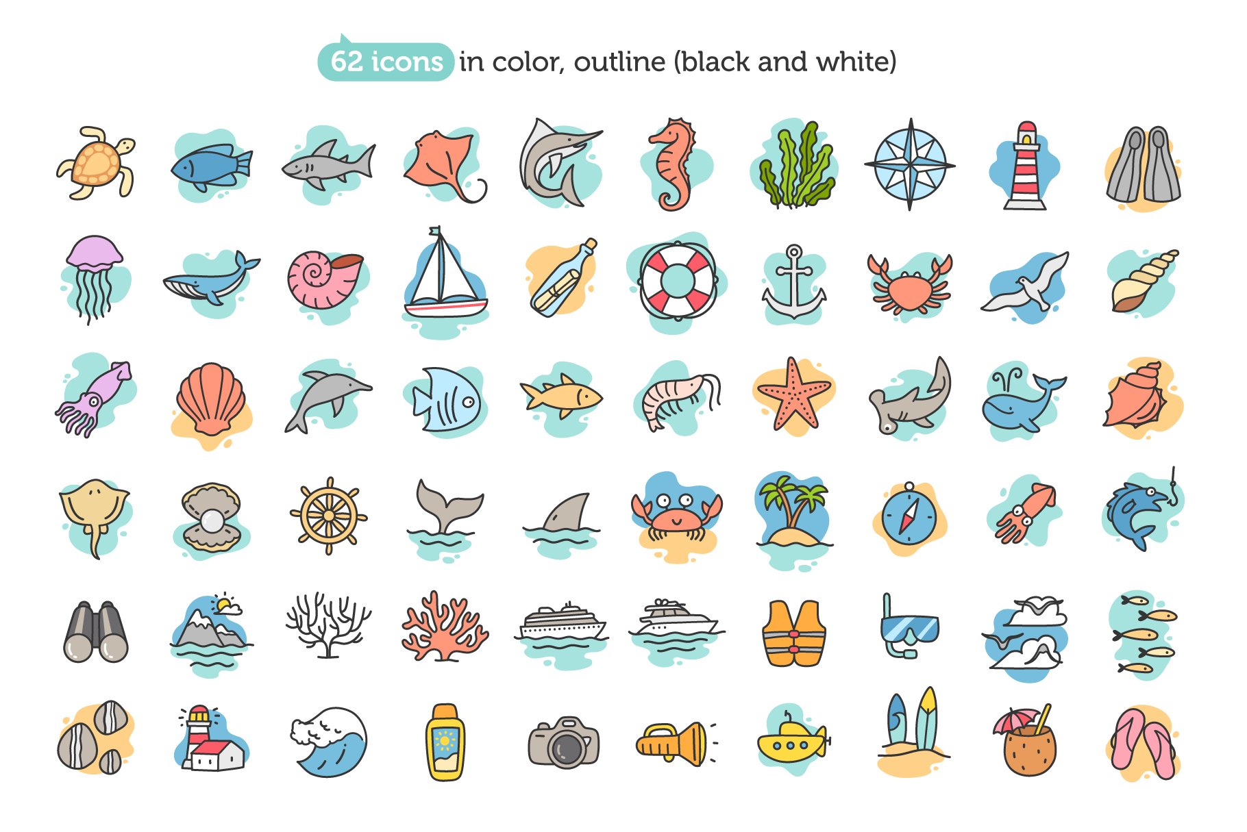 Sea Life Icon Set