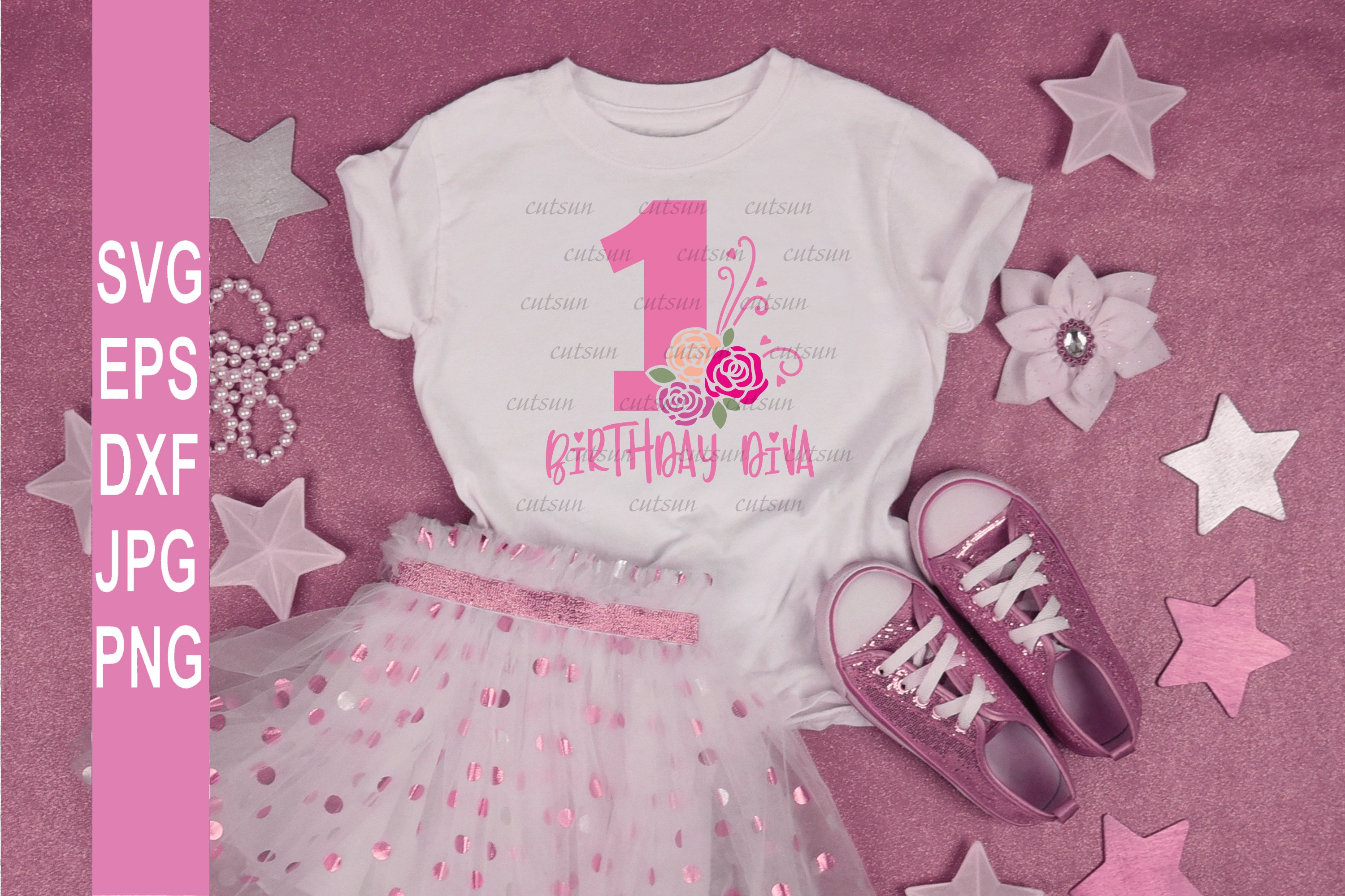 1st Birthday SVG | Girl birthday SVG (416478) | Cut Files | Design Bundles