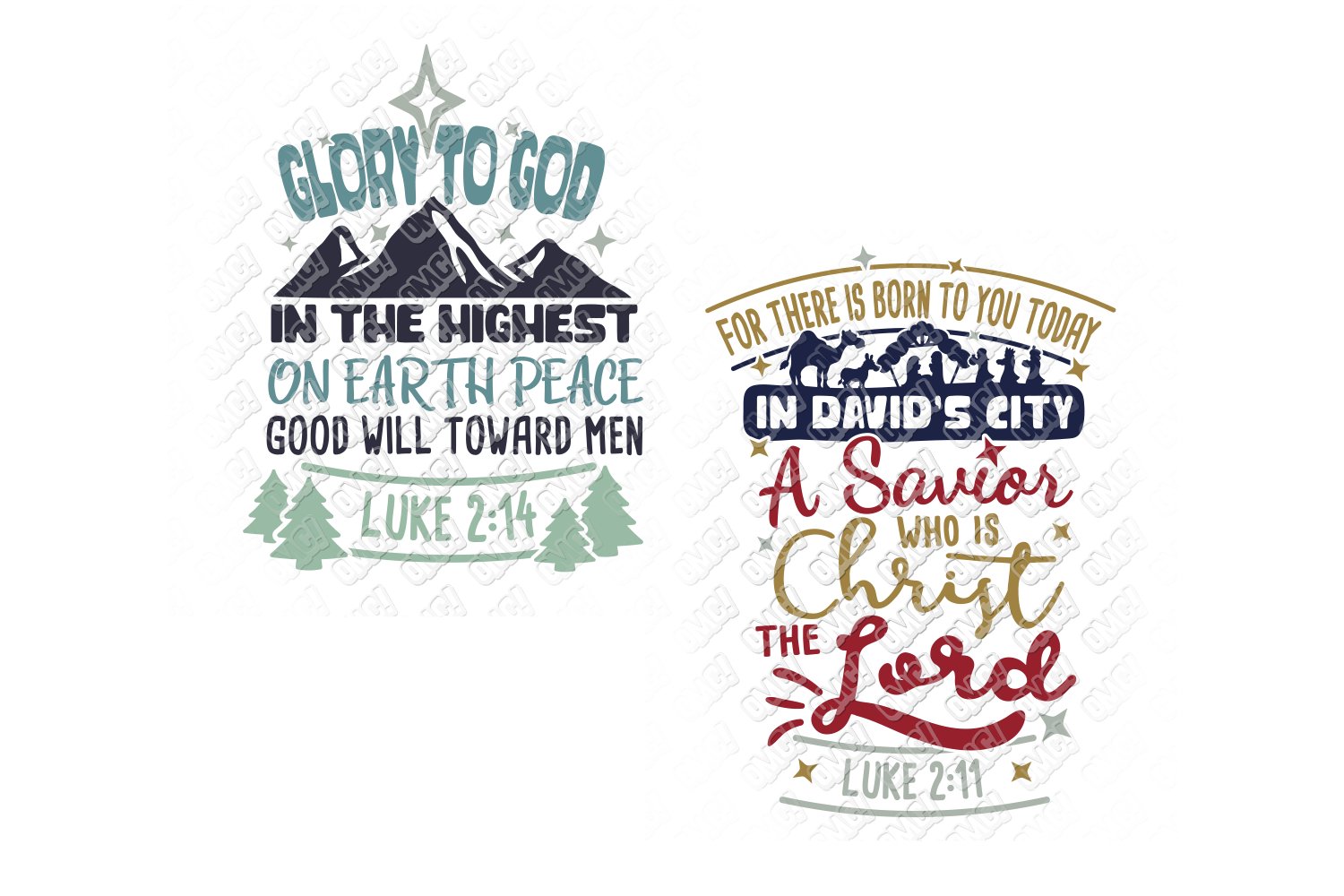 Christmas Bible Verse SVG Bundle in SVG, DXF, PNG, EPS, JPEG (172756 ...