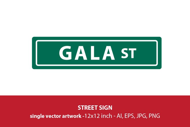 gala, street sign- single vector artwork (1028712) | Elements | Design ...