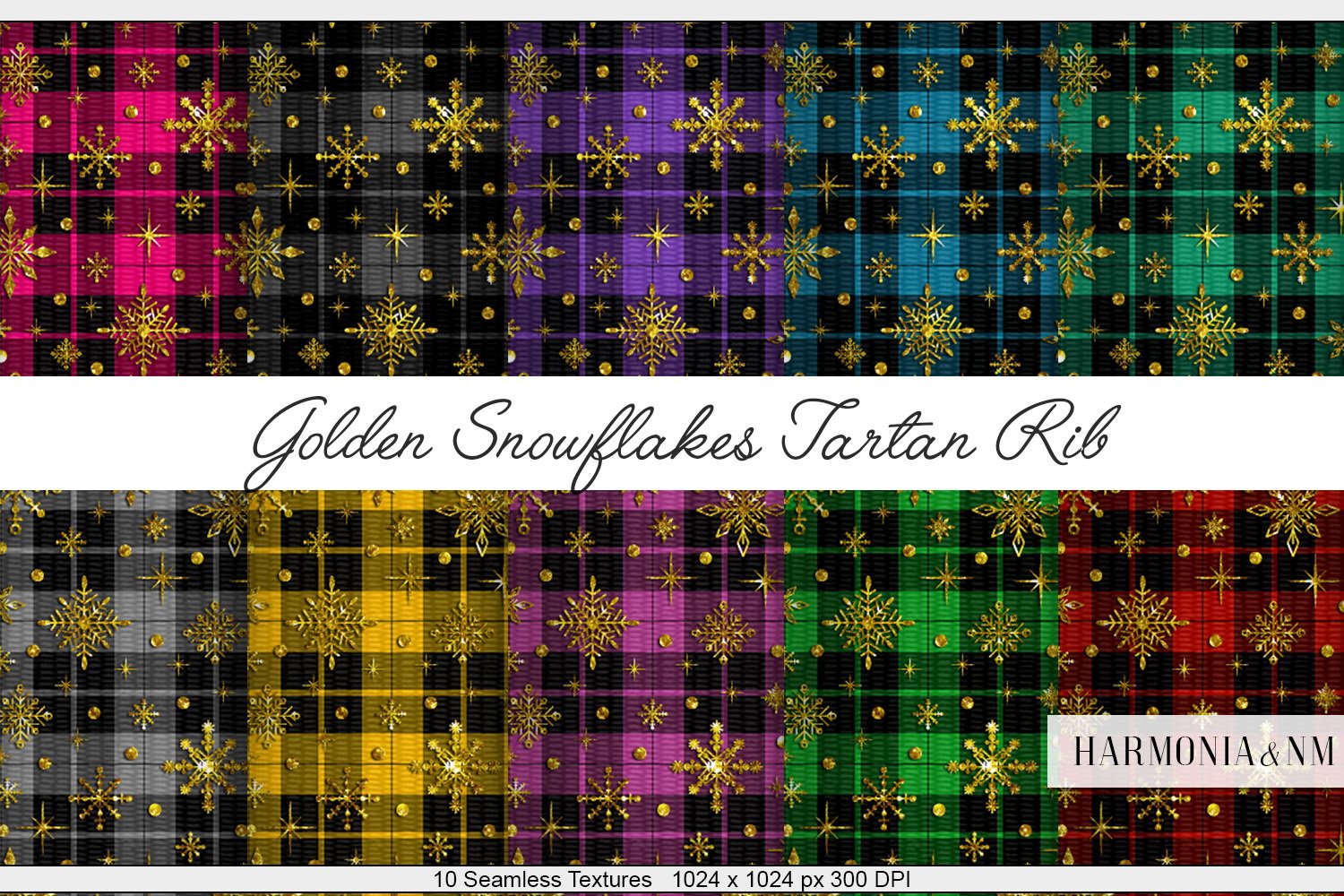 Golden Snowflakes Tartan Rib 10 Textures Harmonia NM (1084507 ...