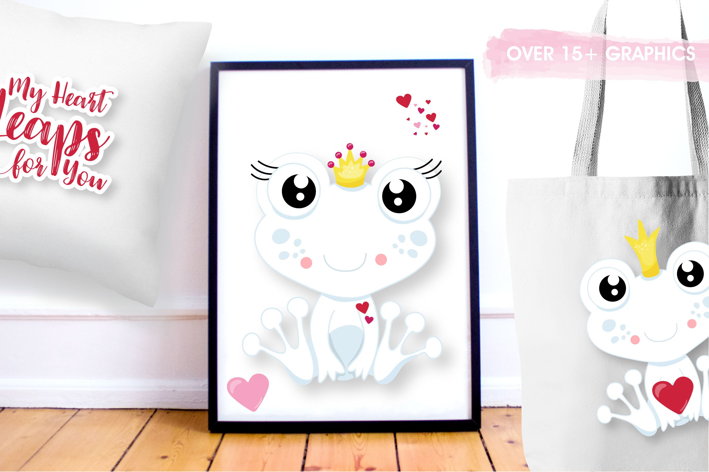 Valentine frogs graphics and illustrations (56921) | Illustrations ...