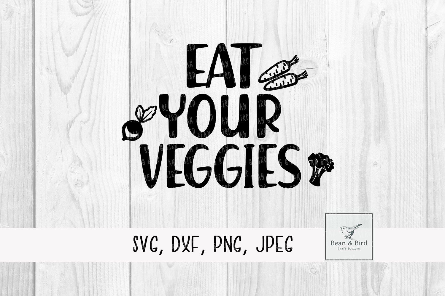 Eat your Veggies Food Svg Cut File (190598) | SVGs | Design Bundles