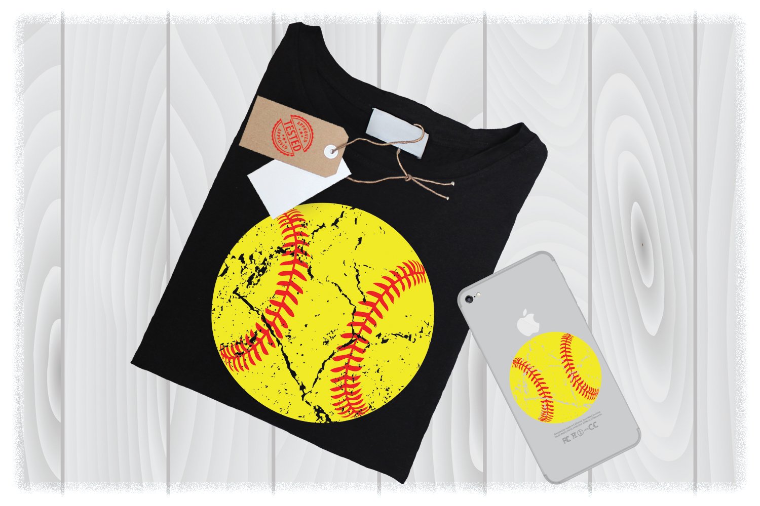Softball SVG Files, Distressed SVG, SVG Distressed Softball (240494 ...