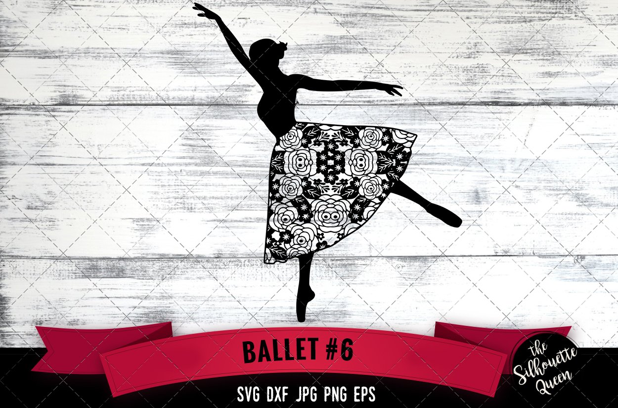 Floral Ballet 6 Svg Cut File (407357) | SVGs | Design Bundles