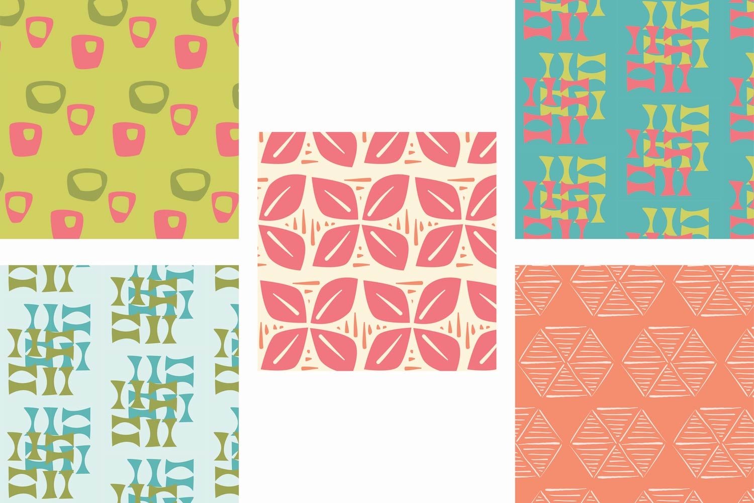 Luau Tiki Digital Paper and Patterns for Summer (242419) | Backgrounds ...