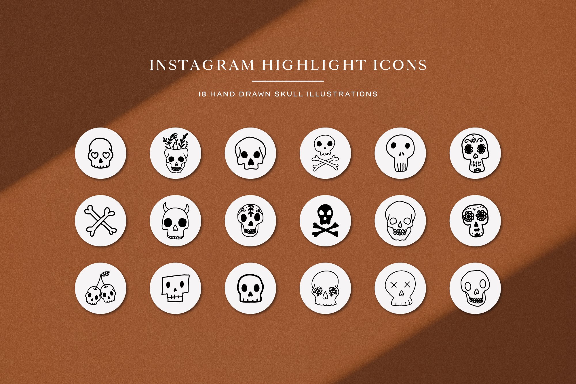Instagram Skull Highlights Icons | Instagram Story Cover
