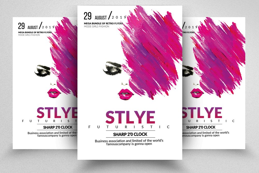Futuristic Flyer Template (156413) | Flyers | Design Bundles