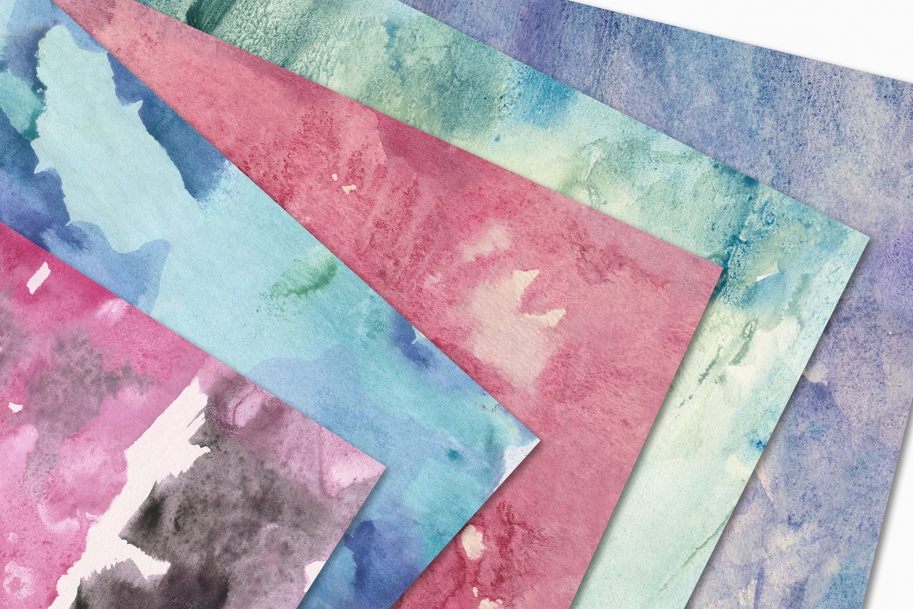 Seamless Watercolor Textures - 10 Watercolour Backgrounds (295480 ...