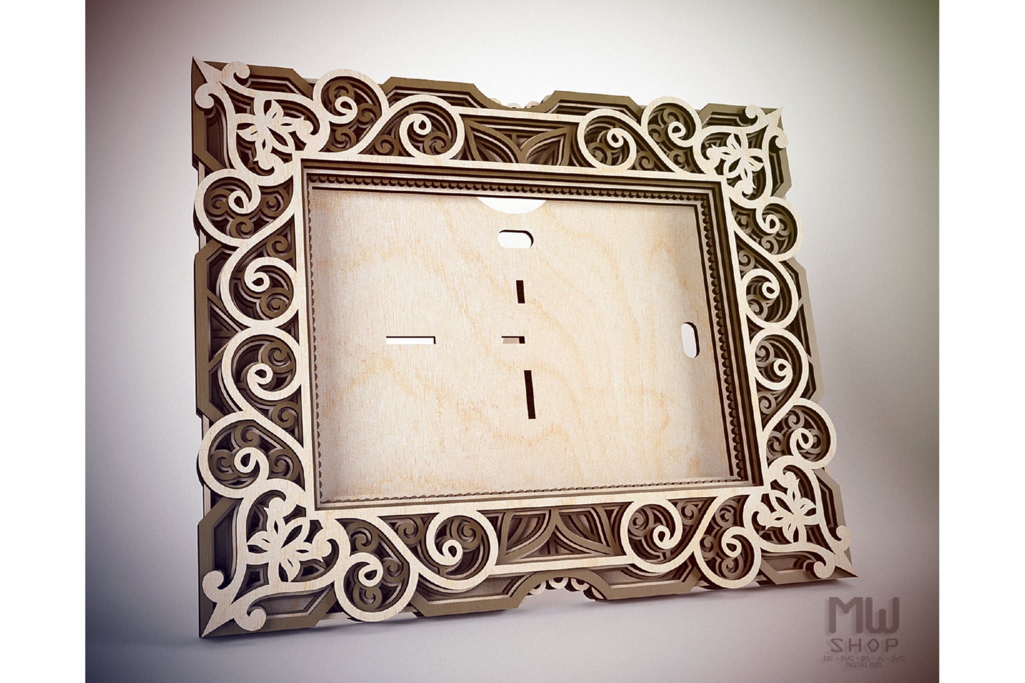 F13 - Multilayer Photo Frame, Laser Cut 5x7 Photo Frame DXF (580008 ...