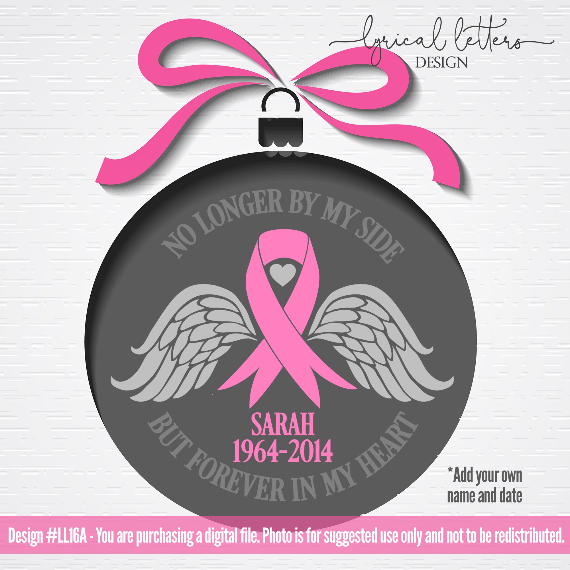 Cancer Memorial Pink Ribbon SVG DXF Cut File LL166A (12869) | Cut Files ...
