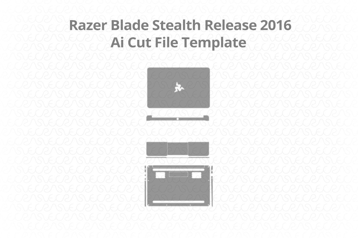 Razer Blade Stealth Vinyl Skin Vector Cut File Template 2016 (113624 ...