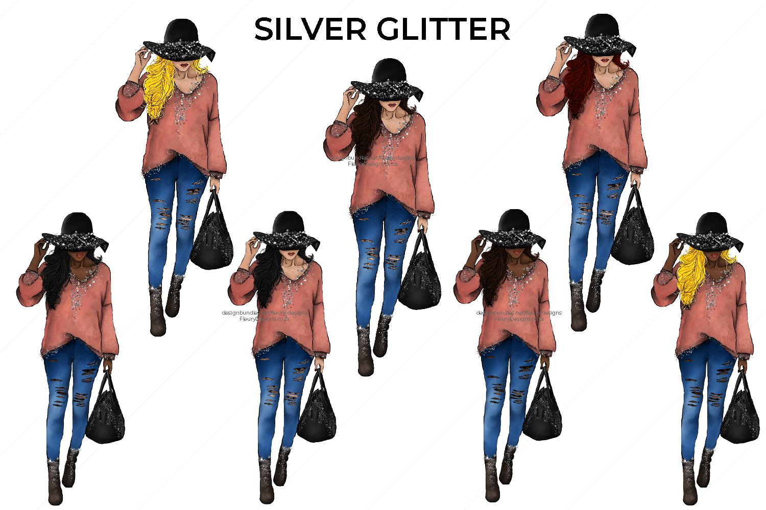 Hello Fall Fashion Girl Collection (230063) | Illustrations | Design ...