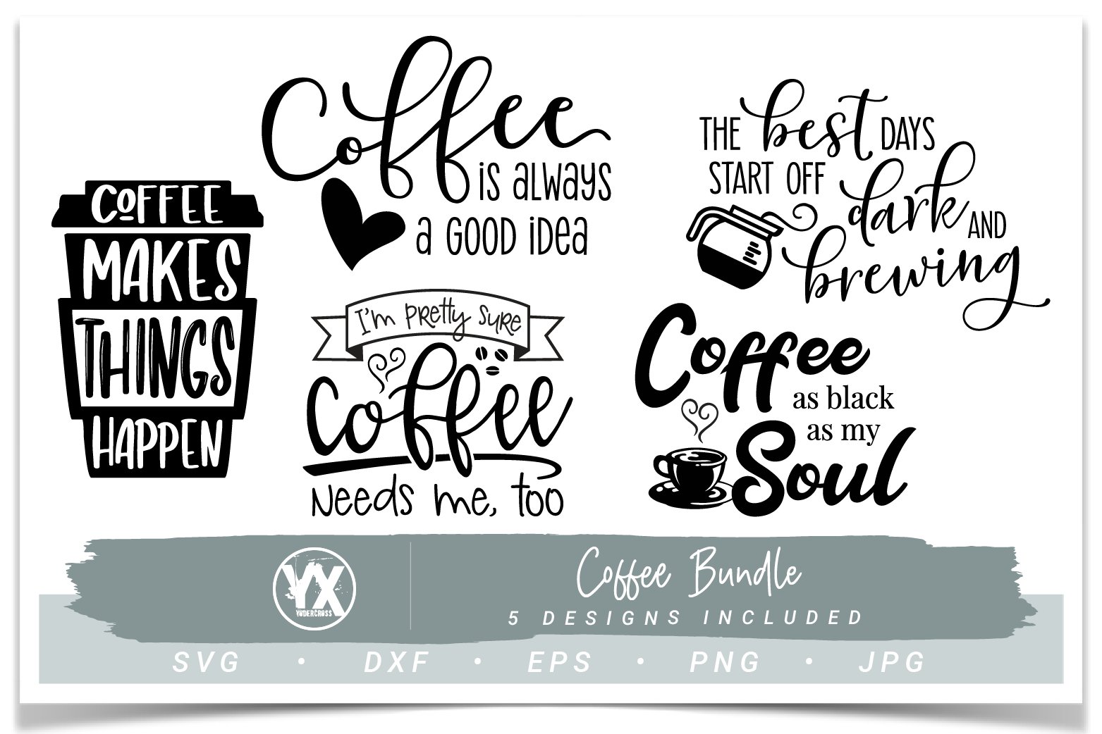 Coffee SVG Bundle (379394) | Cut Files | Design Bundles