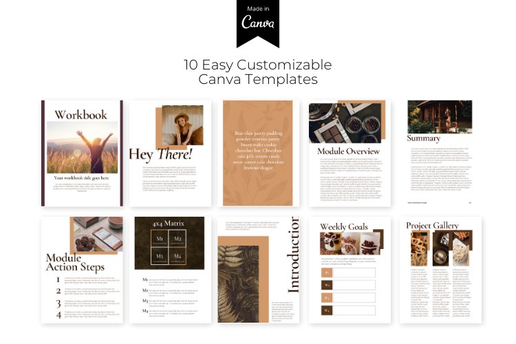 Workbook CUSTOMIZABLE CANVA TEMPLATE