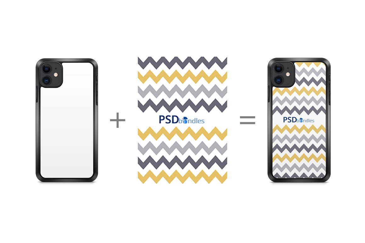 Apple iPhone11 2d Phone Case Mock-up (417602) | Mock Ups | Design Bundles